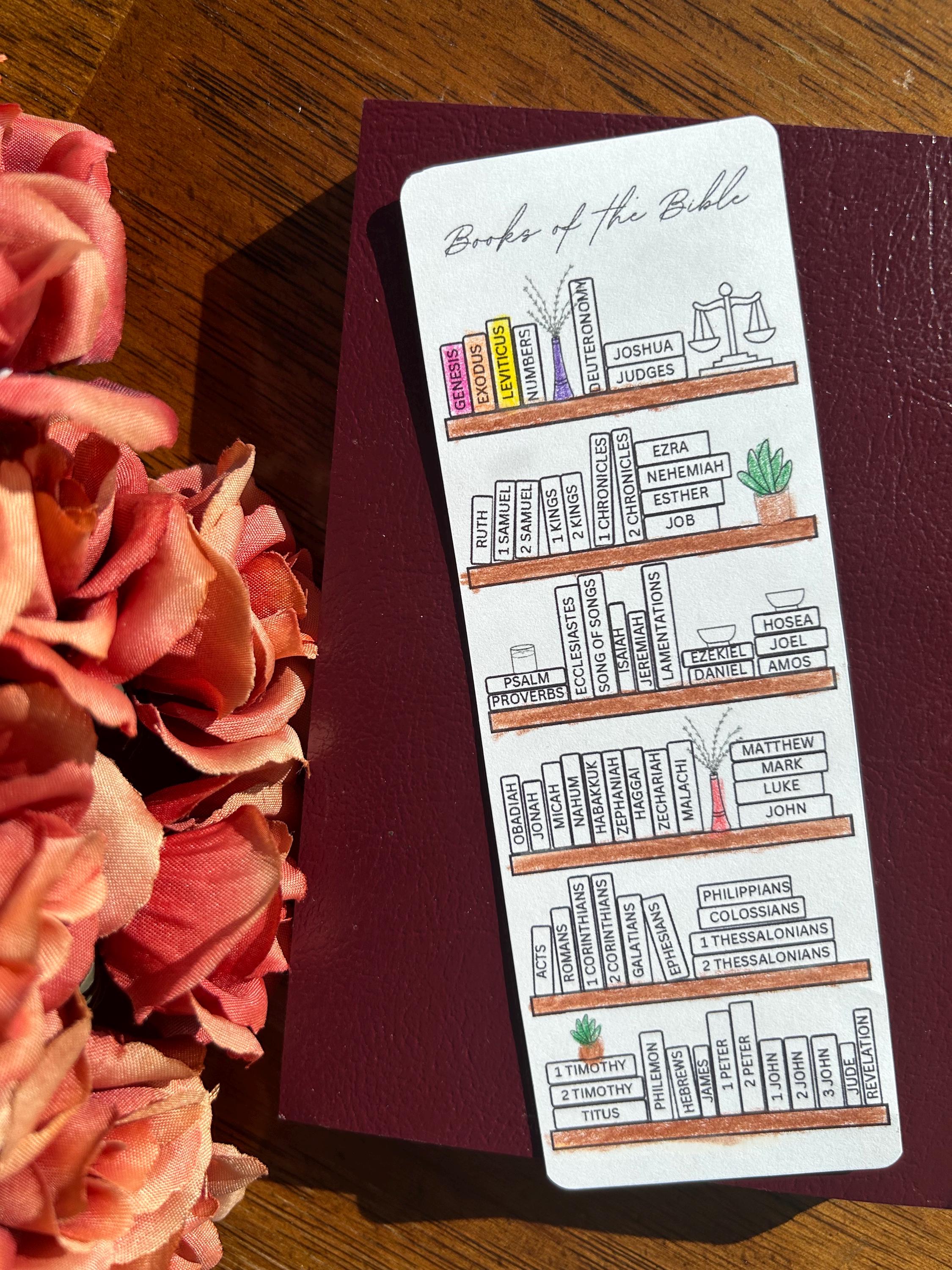Printable Books of the Bible Bookmarks: Bible Bookshelf, Old Testament ...