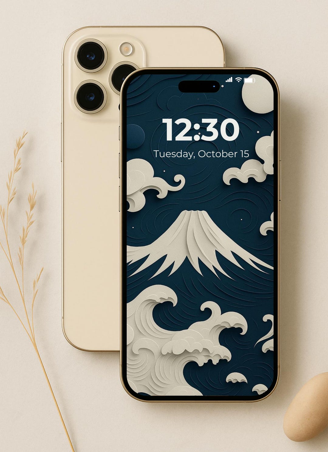 Papercut Mountain iPhone Wallpaper | Japanese Aesthetic Background | 3D ...