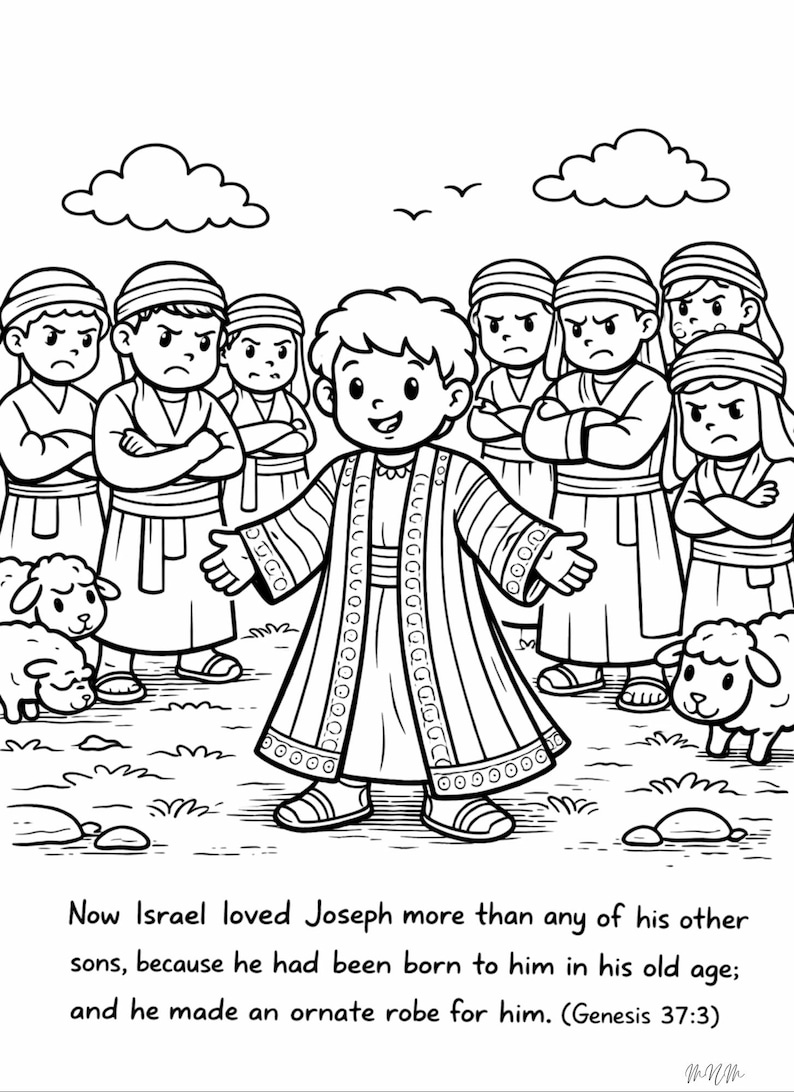 Genesis Coloring Pages for Kids | Bible Verse Activity Sheets (PNG ...