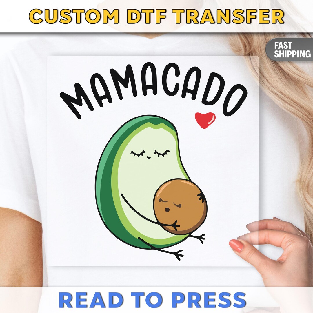 MAMACADO DTF Transfer | Cute Avocado Mom & Baby Design | Funny Mother’s ...