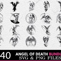 Angel Demon SVG and PNG Files Clipart, Angel Demon Print SVG, Digital ...