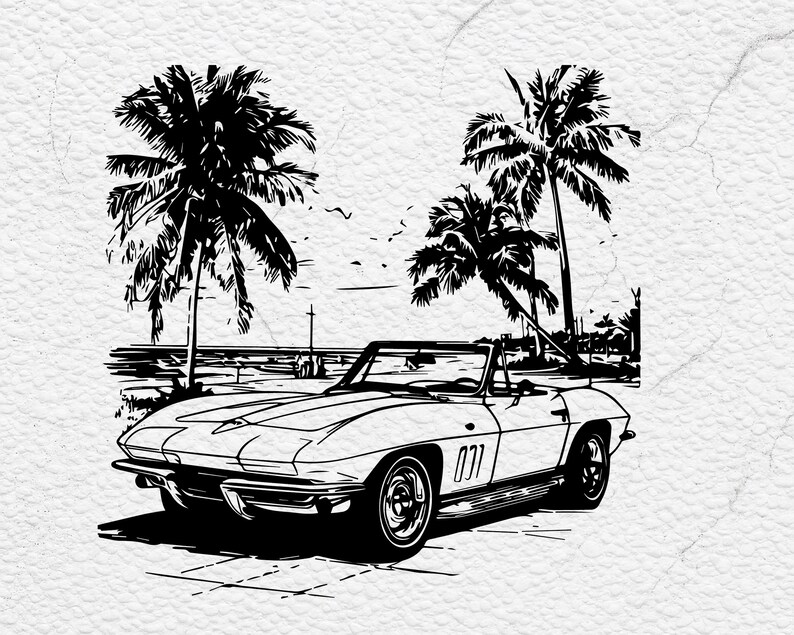 Roadster Silhouette SVG PNG Bundle, Sports Car Clipart Set, Retro ...