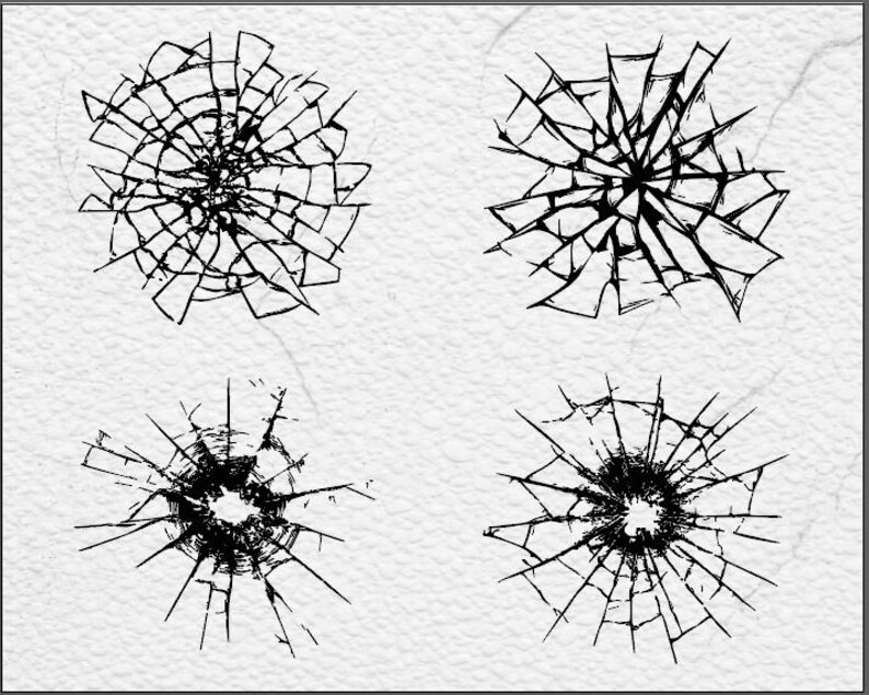 Shattered Glass SVG PNG Bundle, Cracked Window Cut Files, Distressed ...
