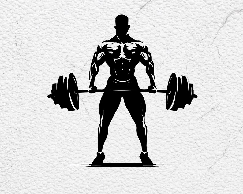 Powerlifting Silhouette SVG PNG Bundle, Gym Athlete Clipart ...