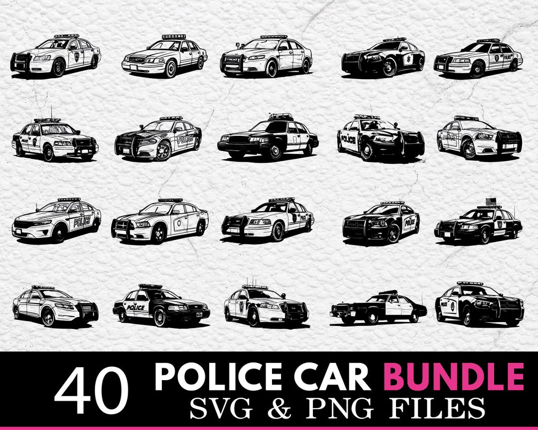 Police Car SVG PNG Bundle: Cricut Cut Files, Decal Design (digital ...