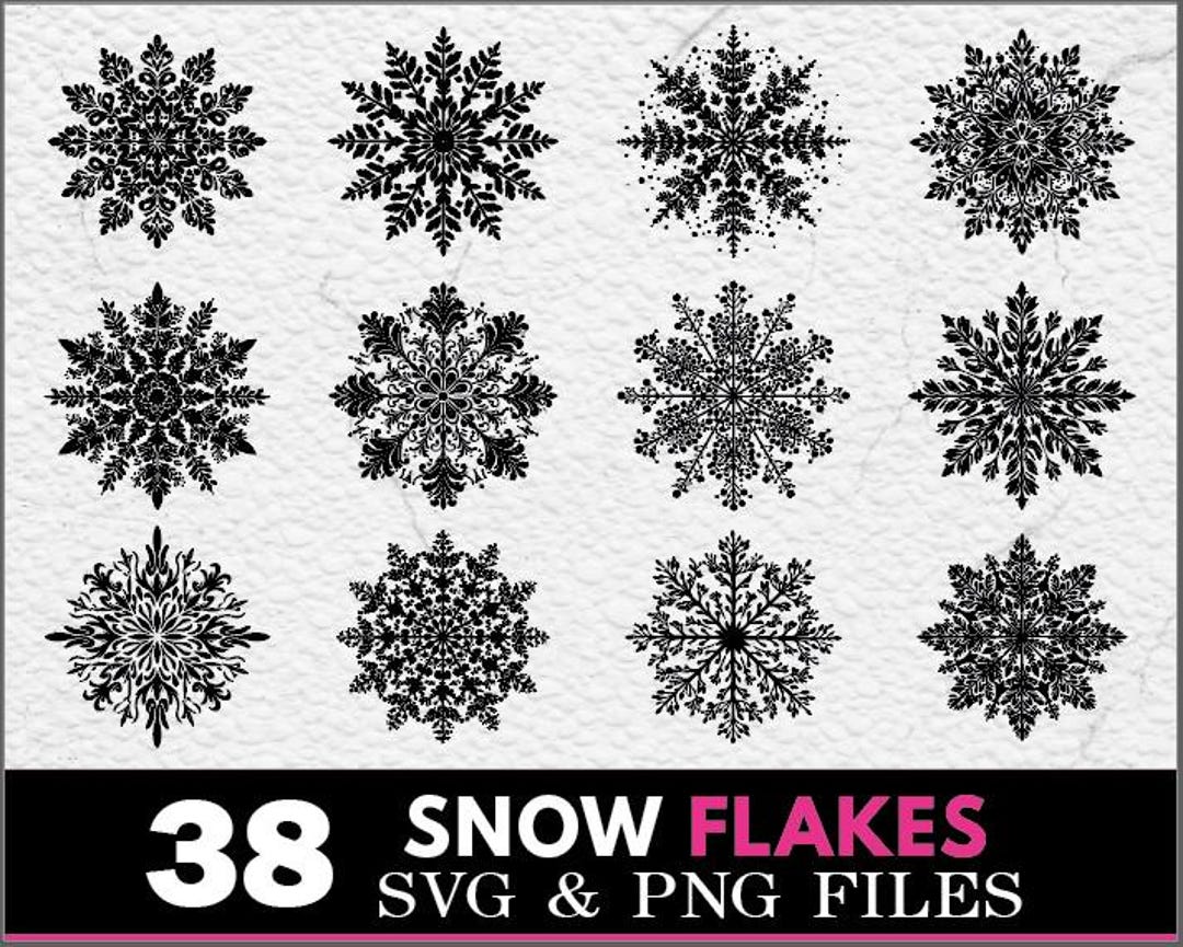 Snowflake SVG PNG Bundle: Winter Holiday Clipart (digital Download - Etsy