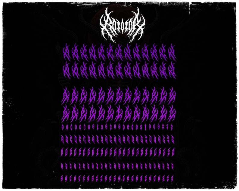 5 Death Metal Fonts Bundle OTF TTF WOFF | Gothic Horror Typeface Pack ...