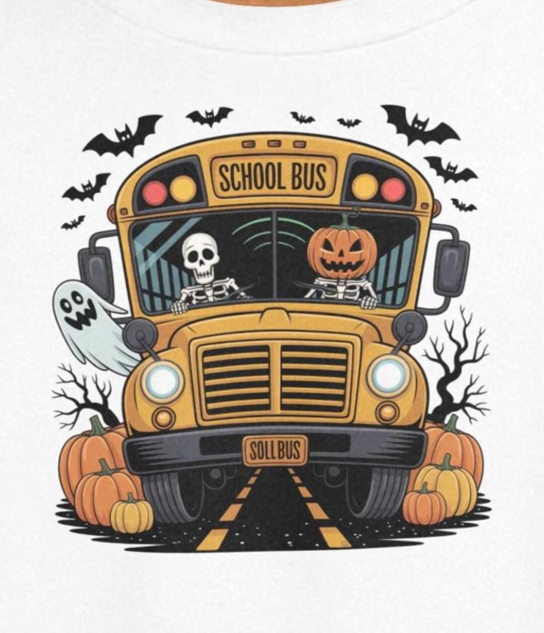 Halloween Bus Driver PNG, Spooky School Bus Clipart, Pumpkin Head Bus ...