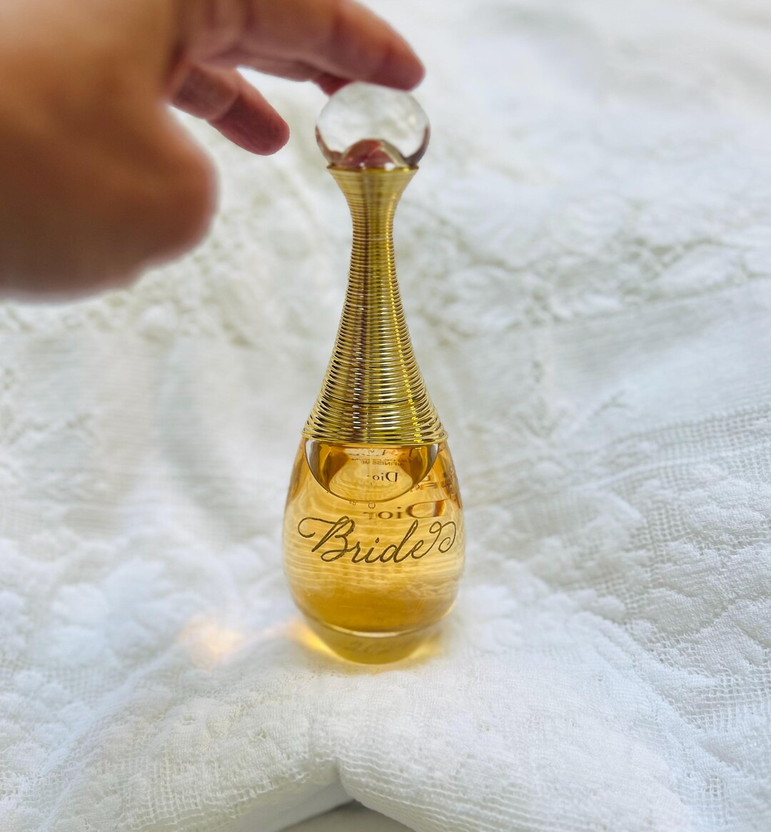 Custom Engraved Perfume for Bride Bottle Hand Engraving on Your ...