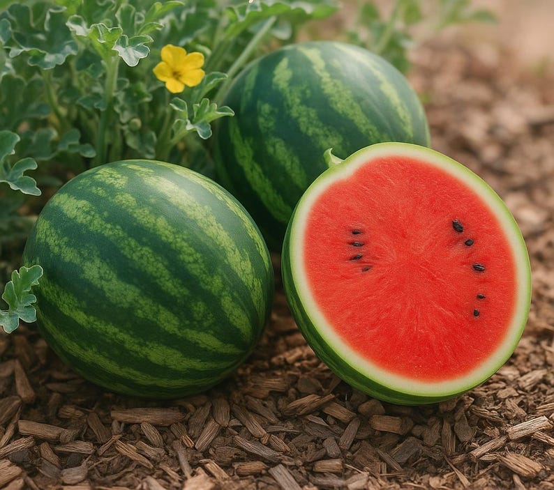 50 Mini Love Watermelon Seeds, Sweet Personal-sized Fruit, Compact ...