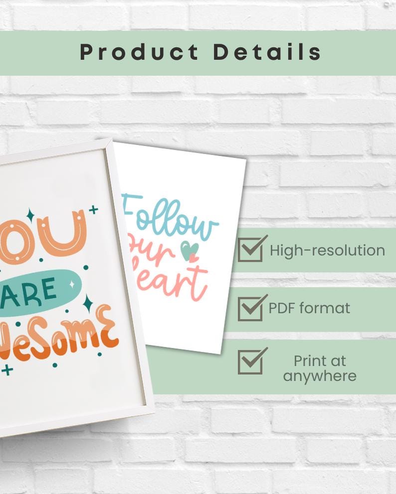 Kids Affirmation Poster | Classroom Affirmation Decor Set | Calming ...
