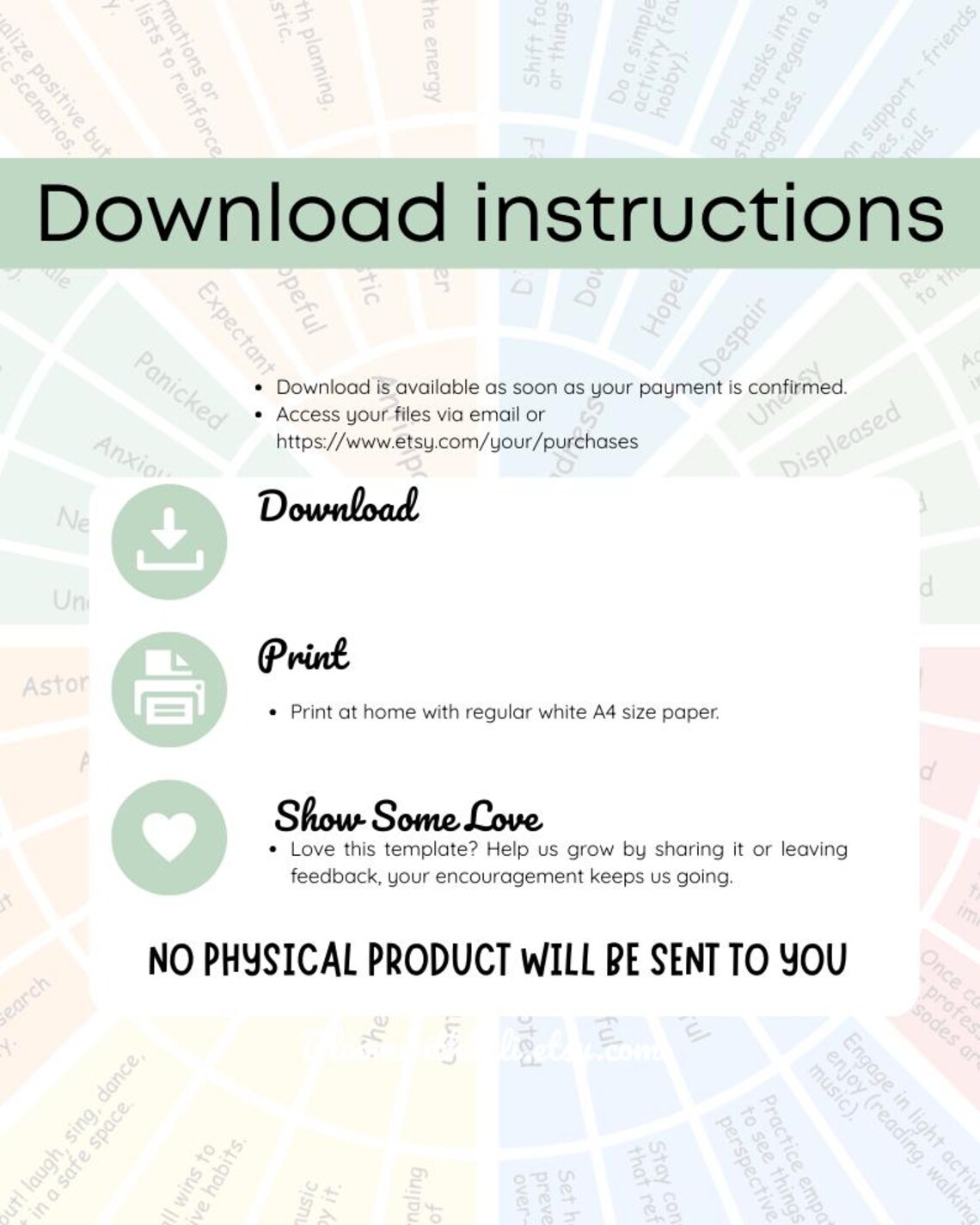 Emotions Wheel Printable | Feelings Chart | Therapy Counseling Tool ...