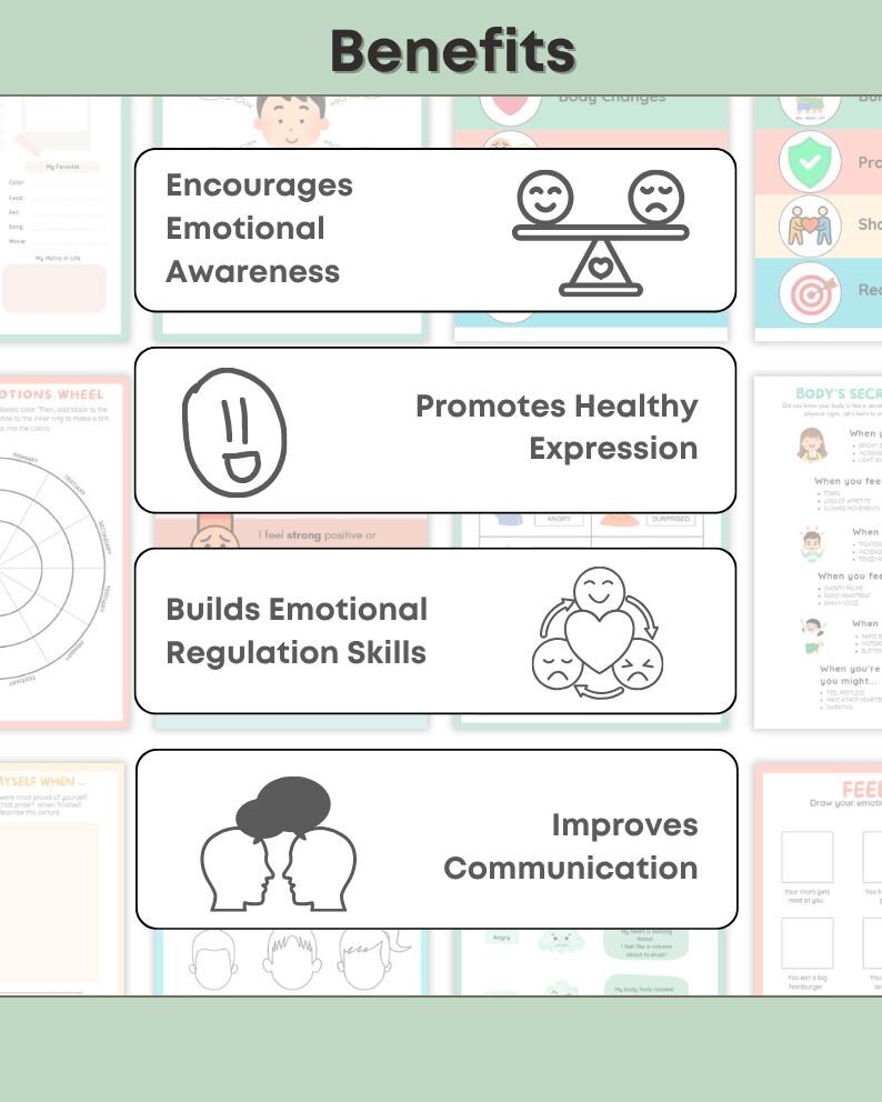 Coping Skills Workbook for Kids | Kids Exploring Emotions Handout ...