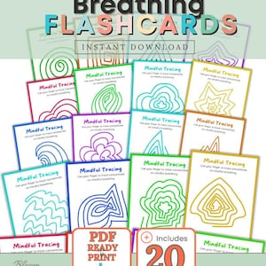 Finger Tracing Breathing Flashcards | 20 Printable Designs ...
