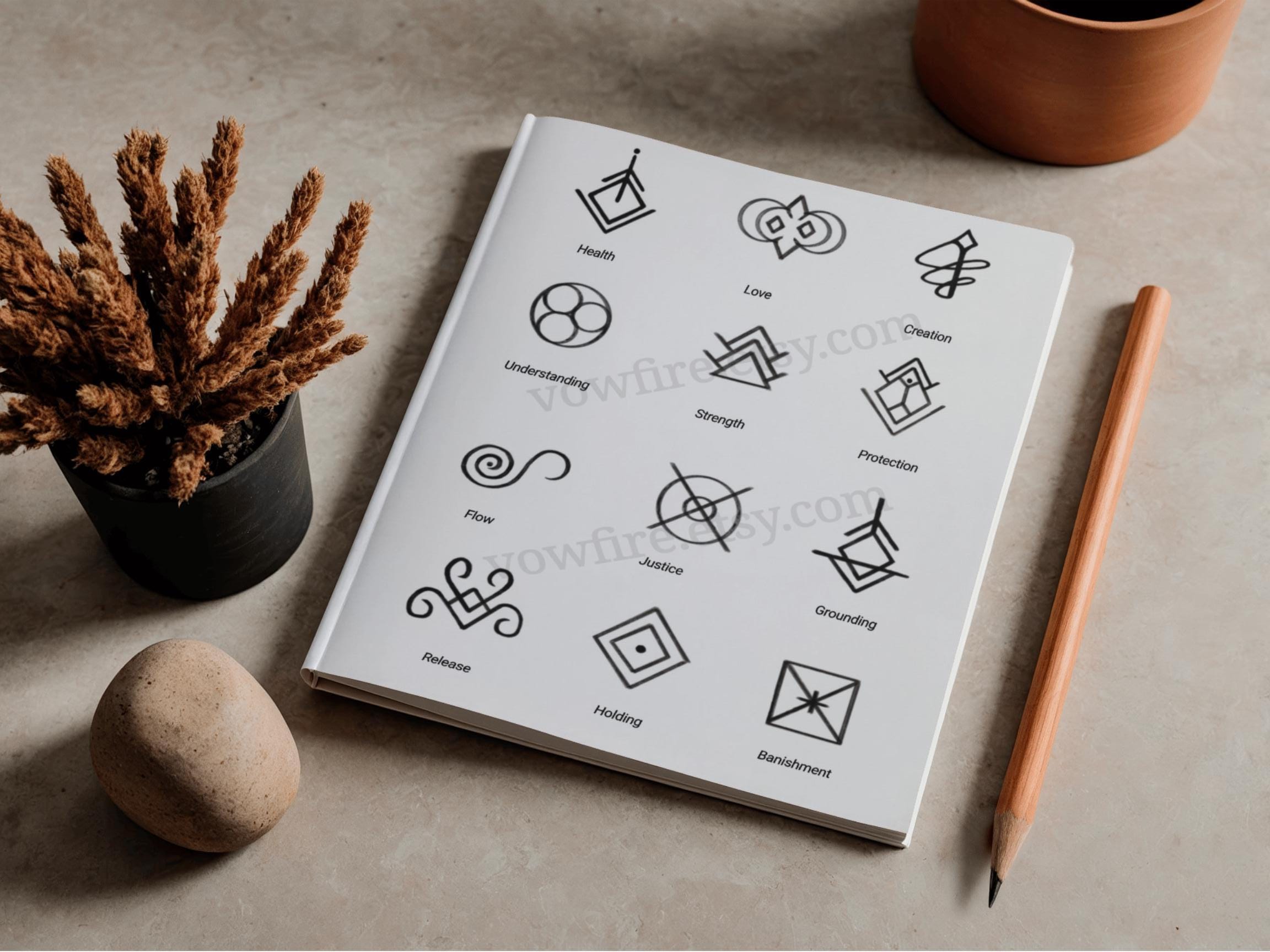 Minimal Sigil Set | 12 Witchy Line Art Symbols | Printable Magic ...