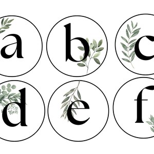 Greenery Alphabet Cards Printable | A-Z Classroom Wall Decor | Nature ...