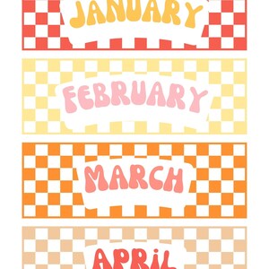Groovy Days of the Week & Months of the Year Printable | Retro ...