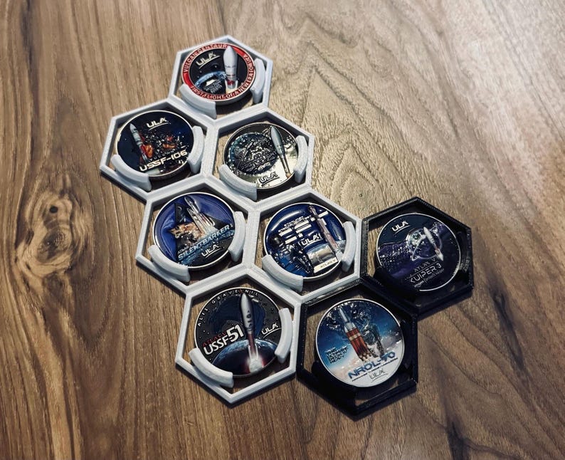 42mm Honeycomb Challenge Coin Wall Display (42mm Coins) - Etsy