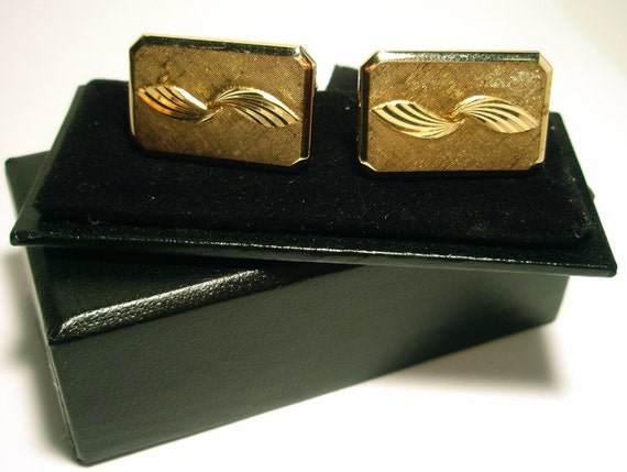 CuffLinks - Swank - Vintage from the 1950s REctangle … - Gem