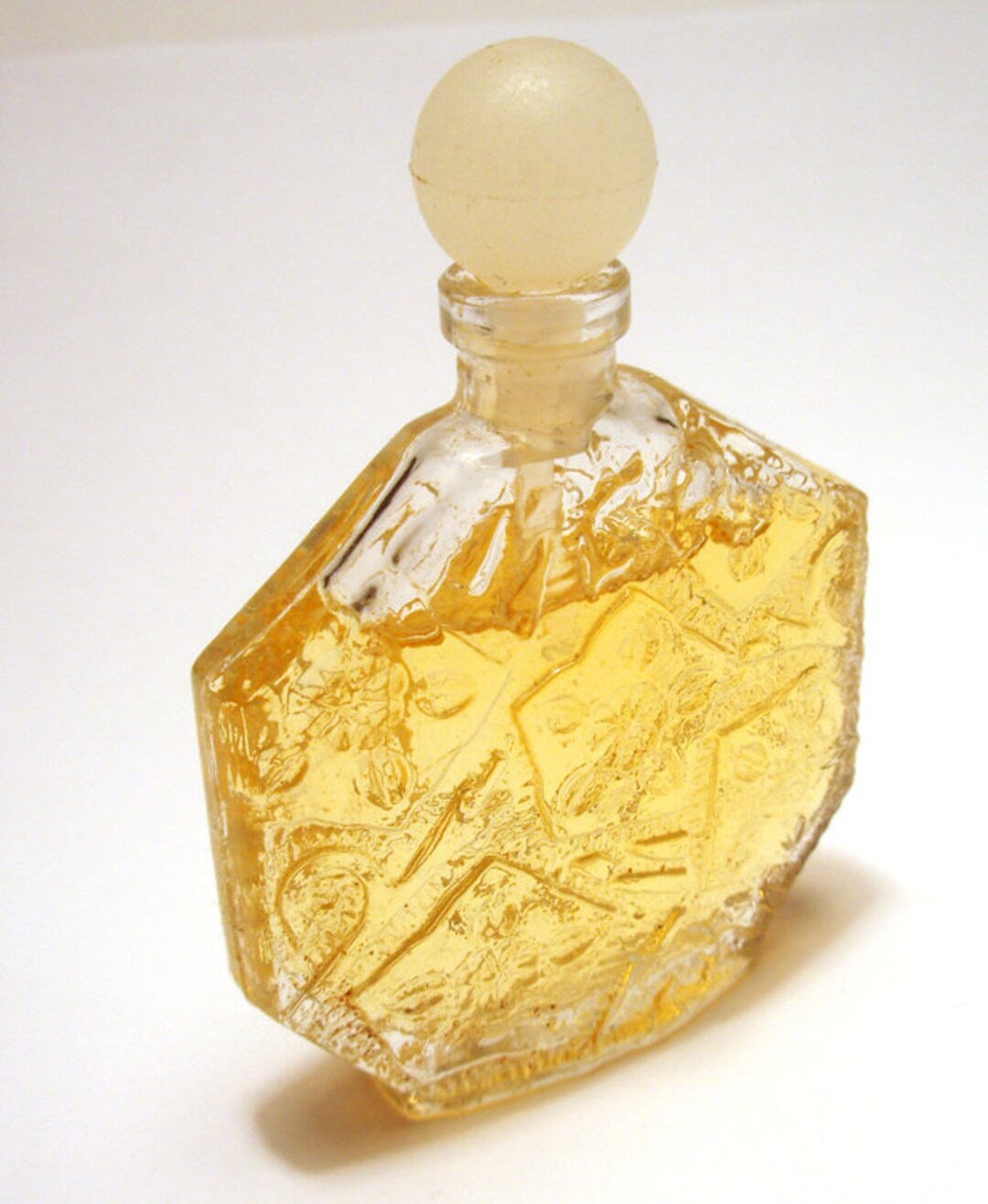 Cute Little Miniature Ombre Rose Glass Perfume Bottle Clear Filled With ...