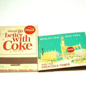 Coca-cola 1965 New York Worlds Fair Coke Match Books Original Find One ...