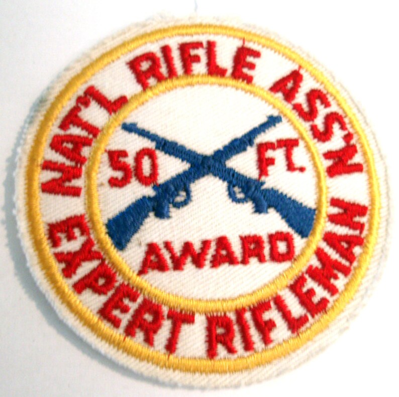 National Rifle Association 50 Feet Award Sew on Patch Expert Rifleman ...