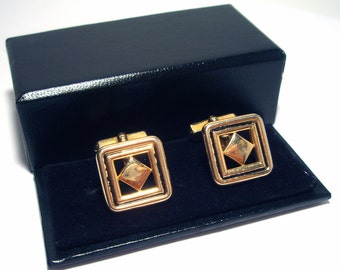 Cufflinks Swank Vintage From the 1950s Square Modern Style | Etsy