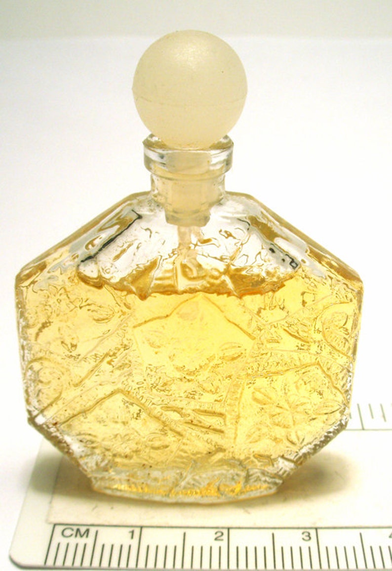 Cute Little Miniature Ombre Rose Glass Perfume Bottle Clear Filled With ...