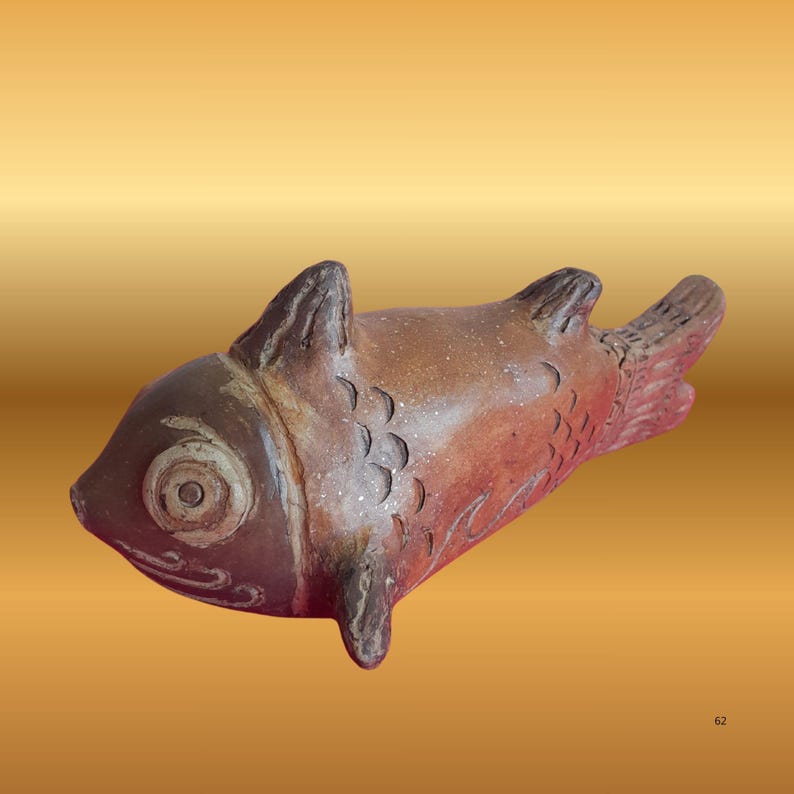 Handcrafted Ceramic Fish Ocarina - Handmade Wind Instrument ...