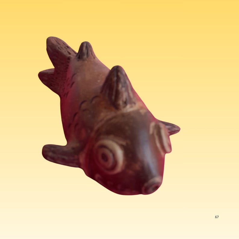 Handcrafted Ceramic Fish Ocarina - Handmade Wind Instrument ...