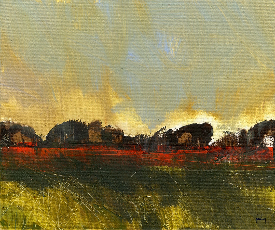 Original Abstract Landscape Painting by Paul Bailey: Rust - Etsy