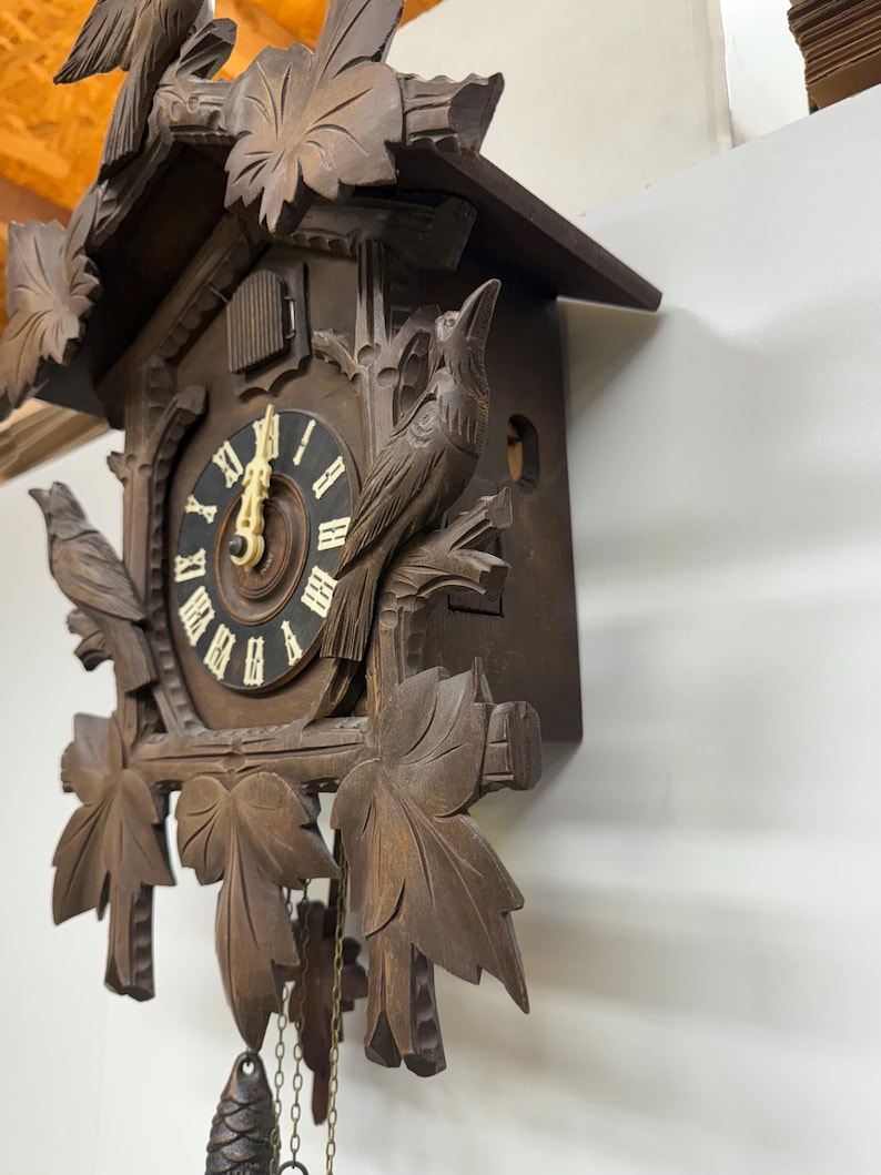 Vintage Hubert Herr Large Black Forest Cuckoo Clock 1940's-50's *works ...