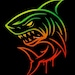 Digital Shark Portrait – Graffiti Drip Style - Etsy