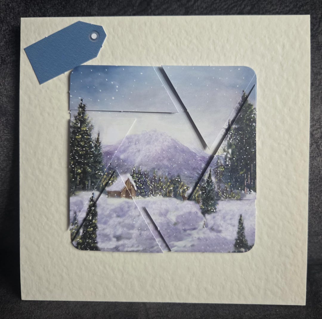 Winter Scene Decoupage Card - Etsy