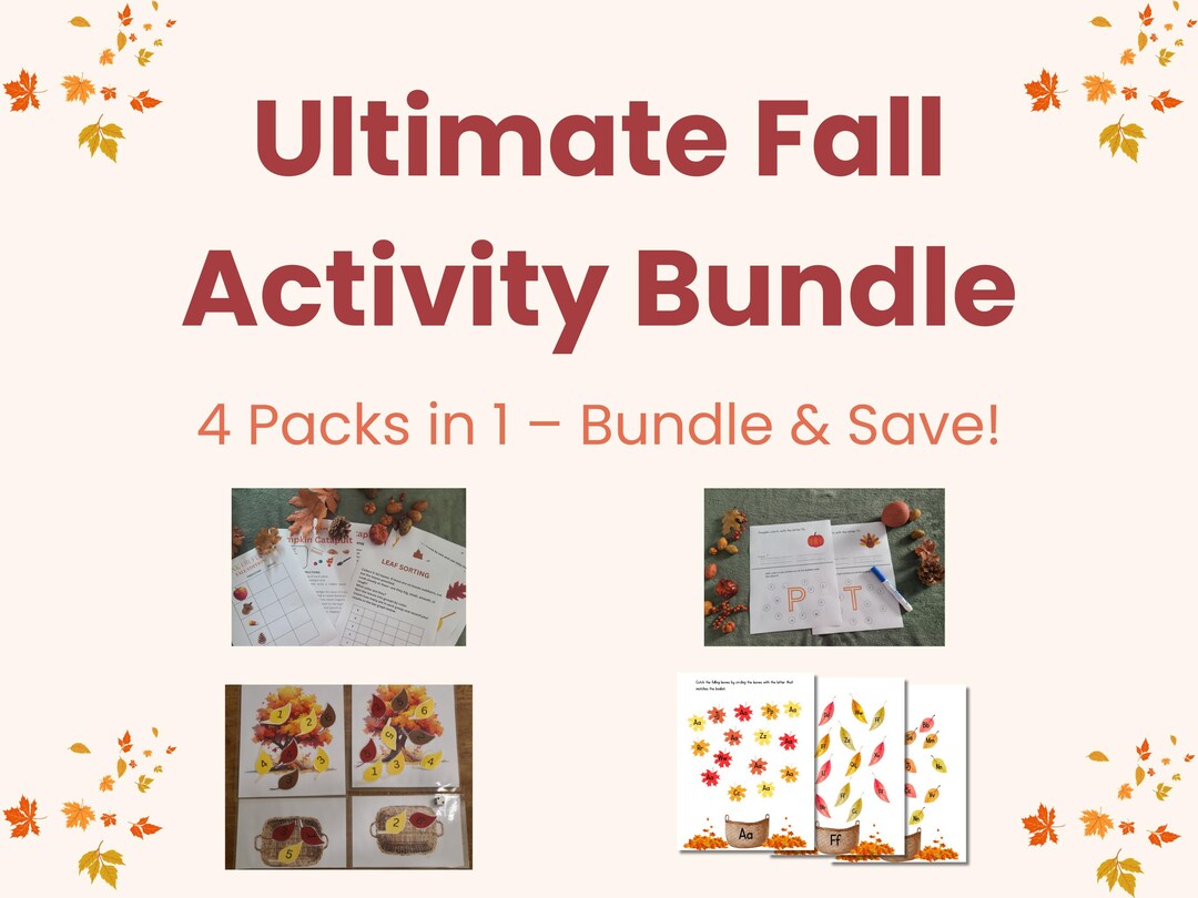 Ultimate Fall Activity Bundle | 4 Printable Learning Packs for ...