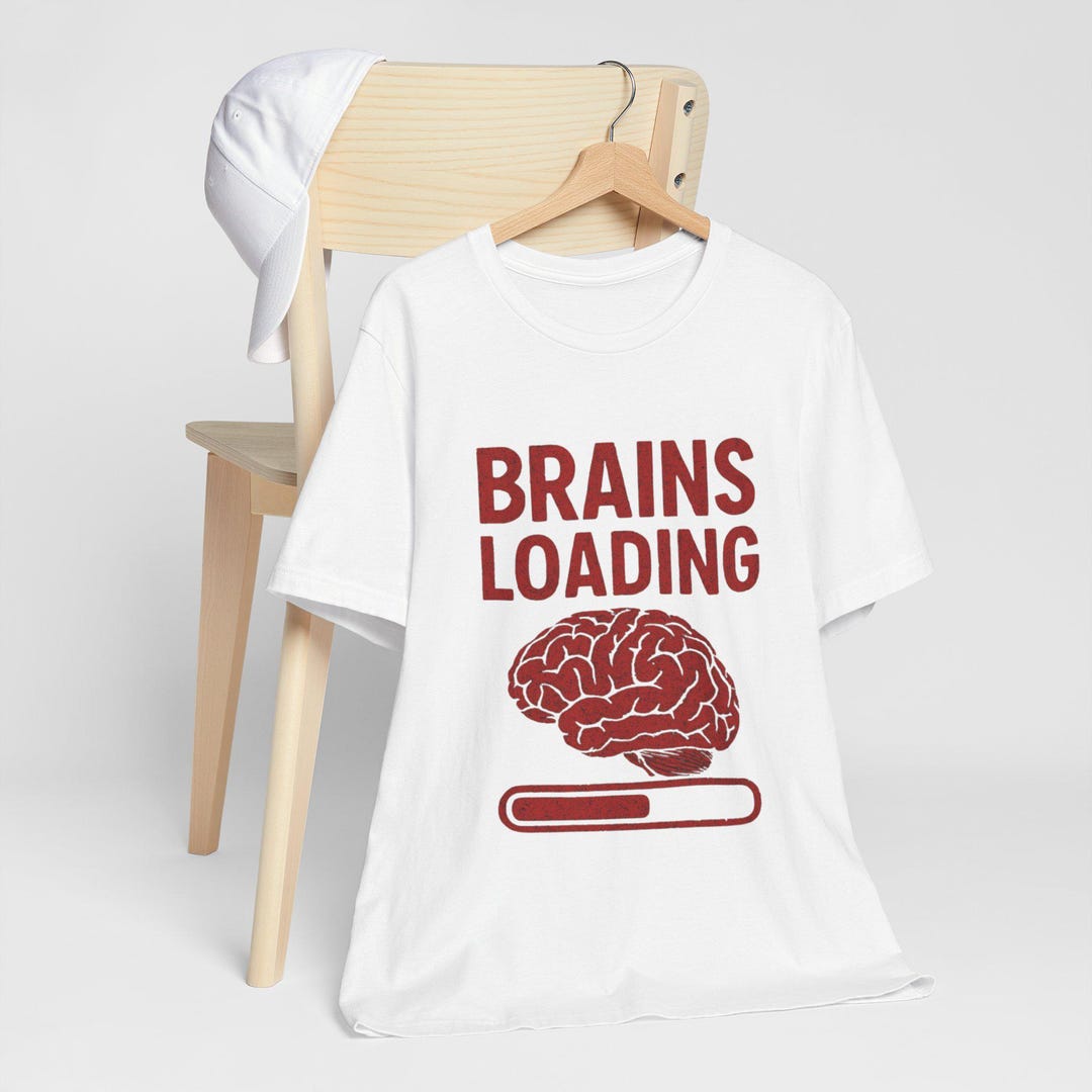 Brains Loading Tee: Funny Student/gamer Graphic T-shirt - Etsy
