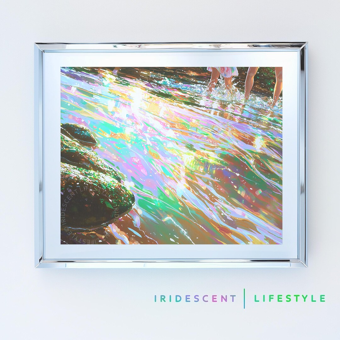 Iridescent Sunlit River Printable Wall Art Digital Download - Stream ...