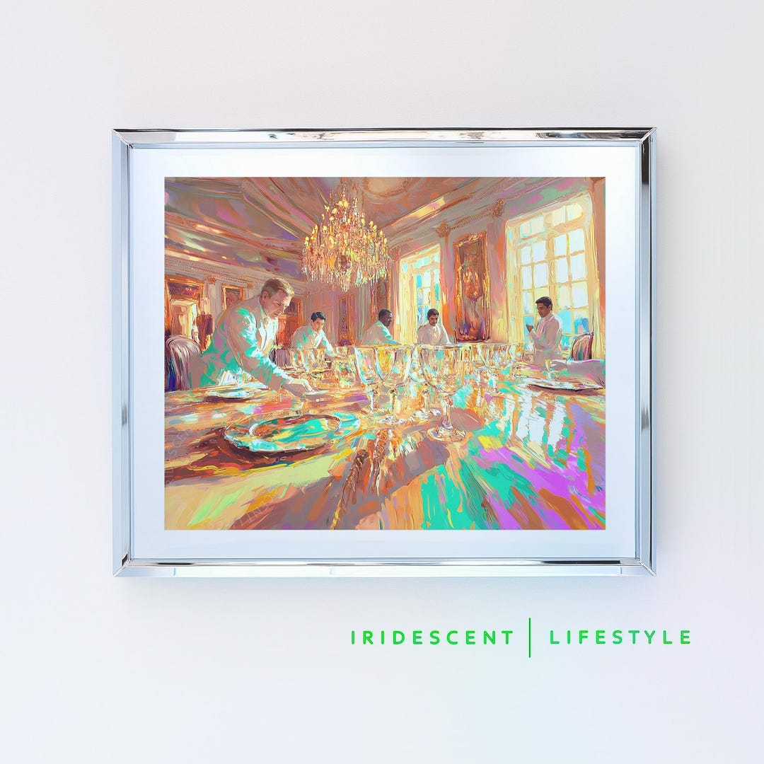 Iridescent Dining Banquet Wall Art - Printable Wall Art Digital ...
