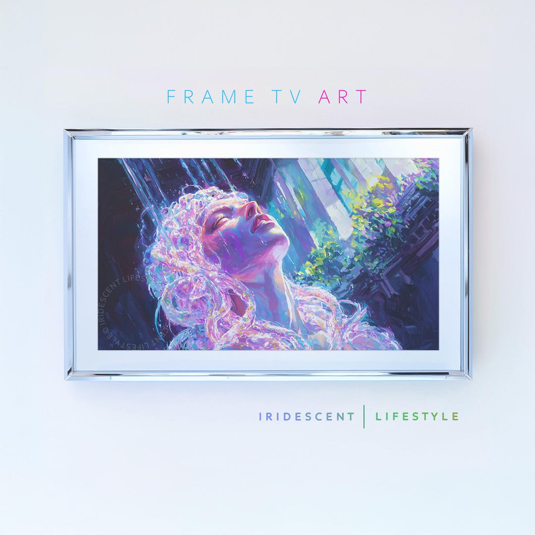Iridescent Female Transformation Fantasy Frame TV Art, Surreal Art for ...