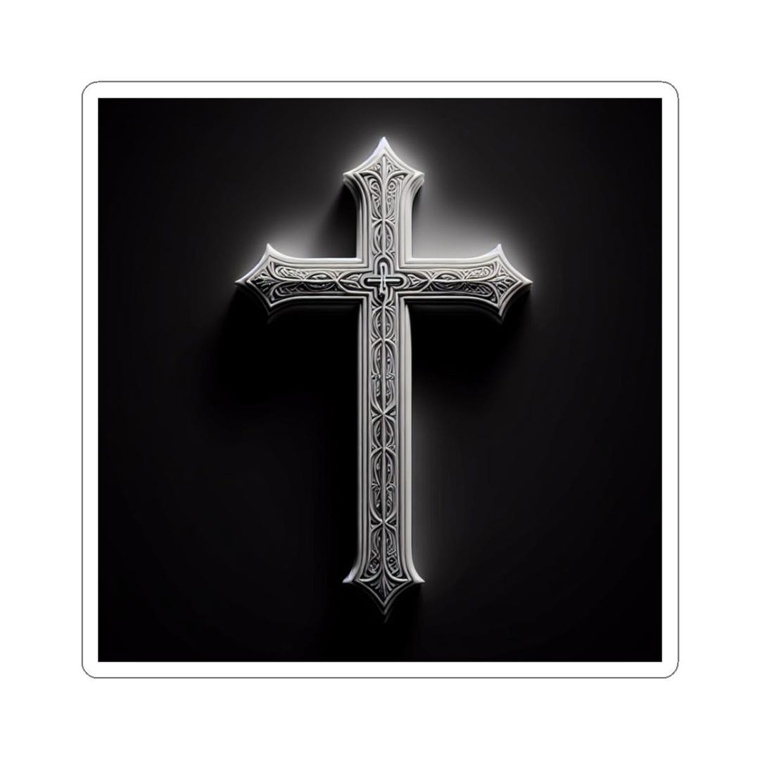 Stylish Cross Kiss-cut Stickers, Faithful Decor, Laptop Decals ...