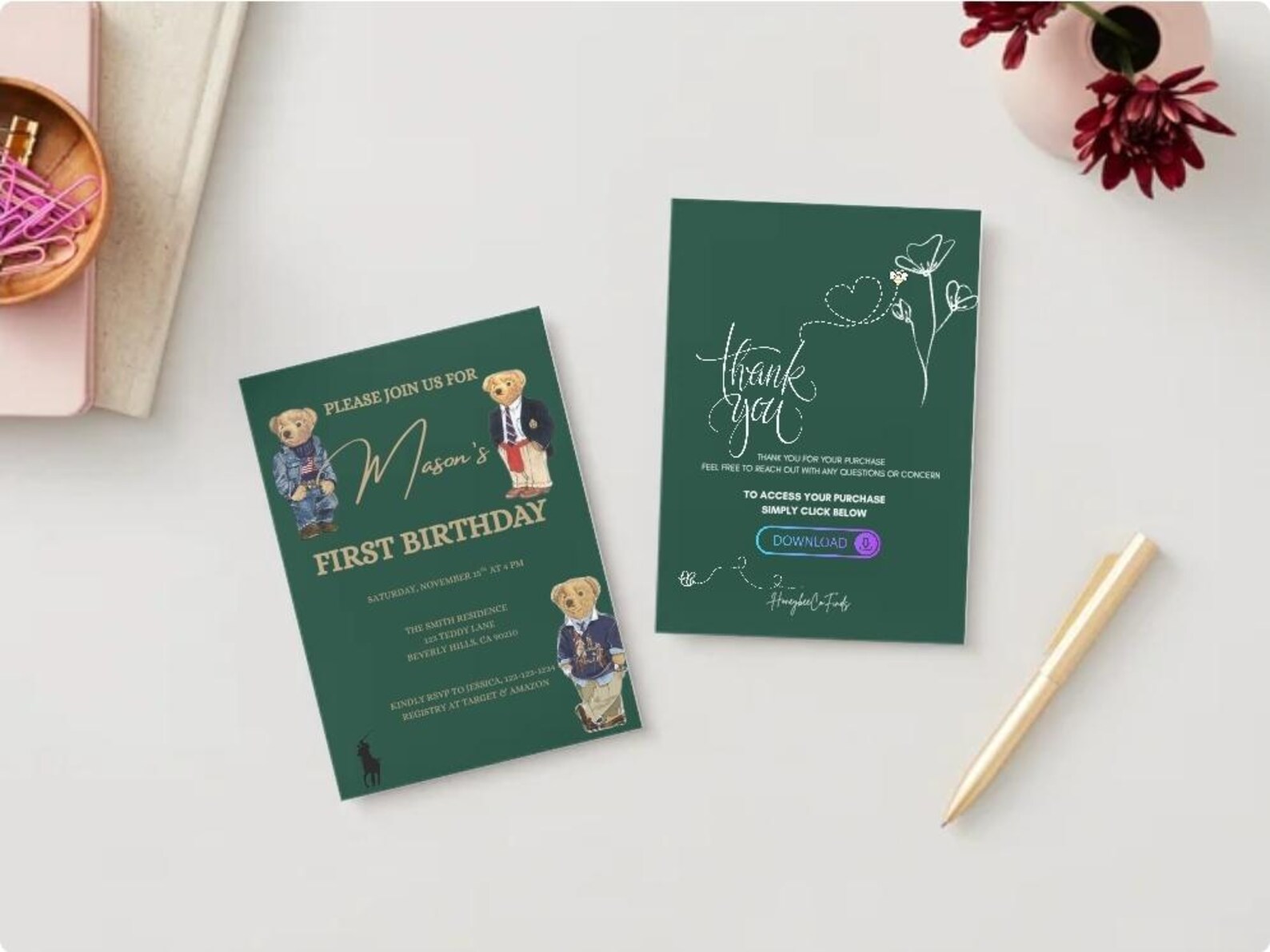 Ralph Lauren Polo Birthday Invitation - Etsy