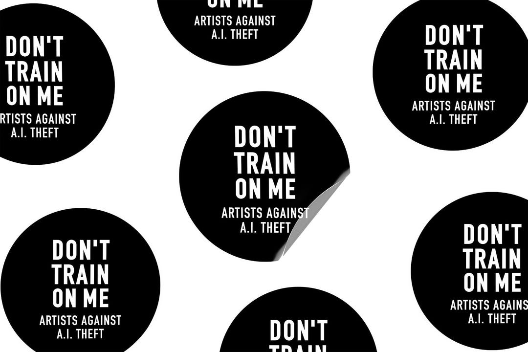 4 Vinyl Sticker Bundle, Die-cut Transparent - Don't Train on Me - Etsy