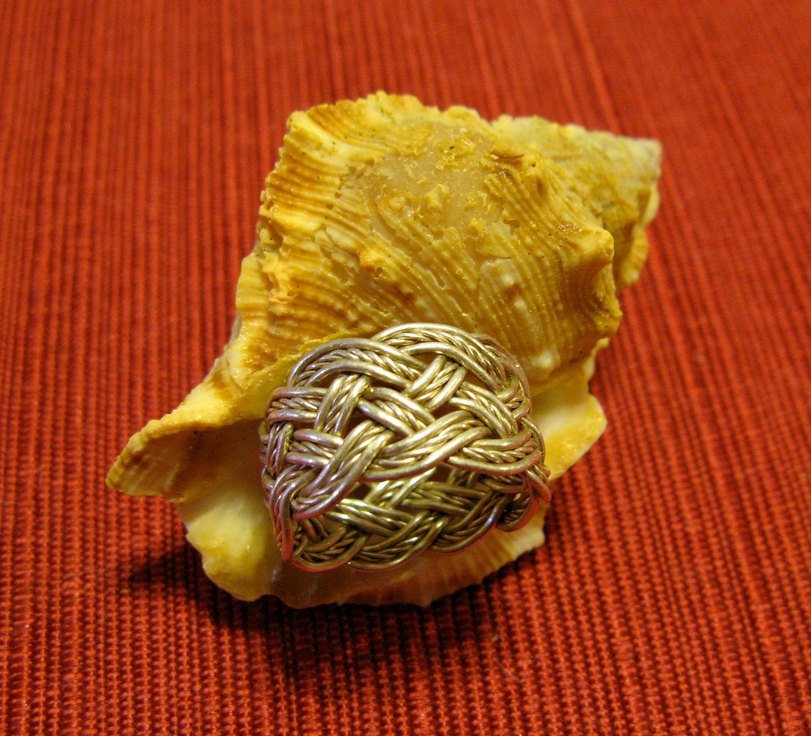 Hand-tied Silver Wire Turks Head Knot Ring With a Twist - Etsy