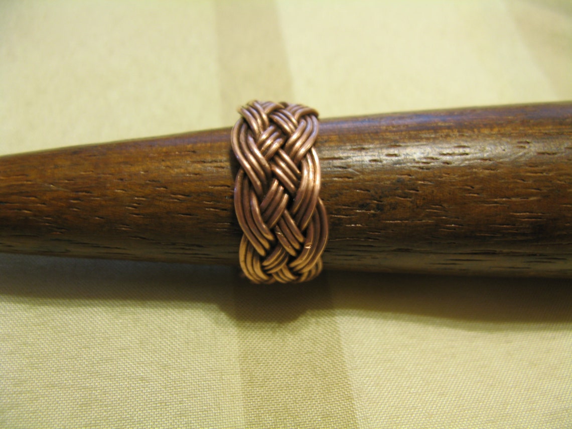Hand-tied Straight Copper Wire Turks Head Knot Ring - Etsy