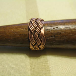 Hand-tied Straight Copper Wire Turks Head Knot Ring - Etsy Australia