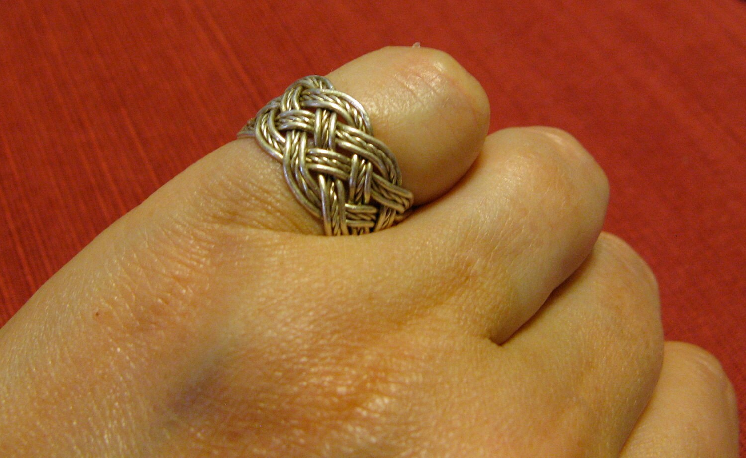 Hand-tied Silver Wire Turks Head Knot Ring With a Twist - Etsy