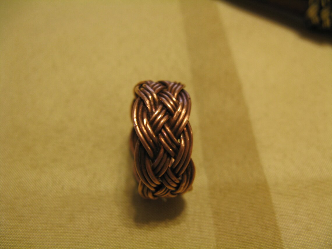 Hand-tied Straight Copper Wire Turks Head Knot Ring - Etsy