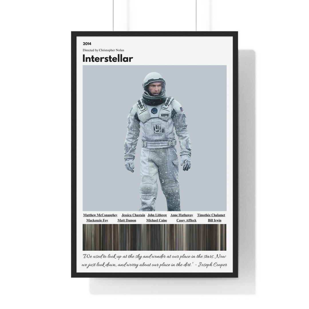 Interstellar Vertical Framed Poster, Movie Decor, Film Art, Wall Art ...