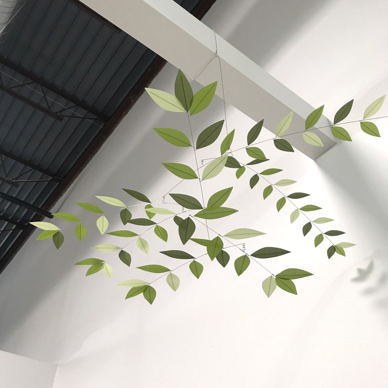 Green Leaves Mobile for Biophilic Themed Decor - Etsy
