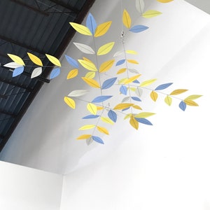 CUSTOM COLOR Stylized Silk Leaf Mobile - Etsy